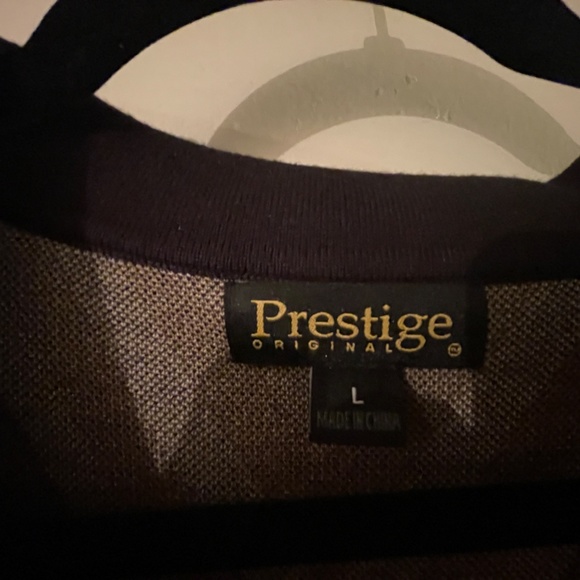 Prestige | Shirts | Mens Large Retro Patterned Sweater Collared Shirt ...